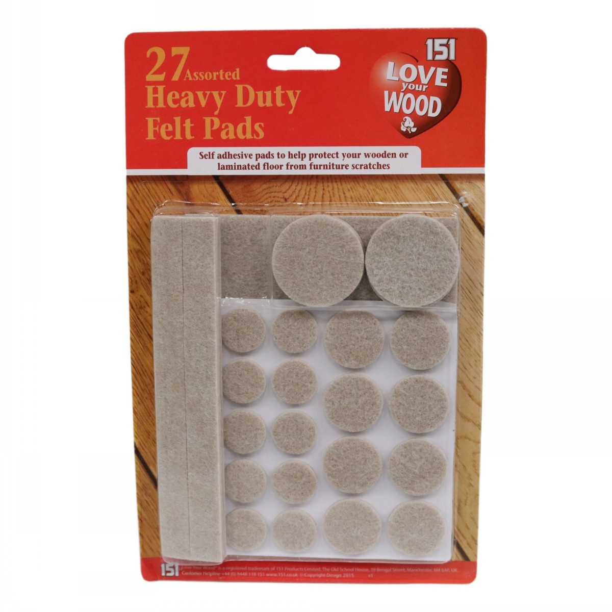 151 Heavy Duty Felt Pads Assorted 27 Pack | Cambers Country Store