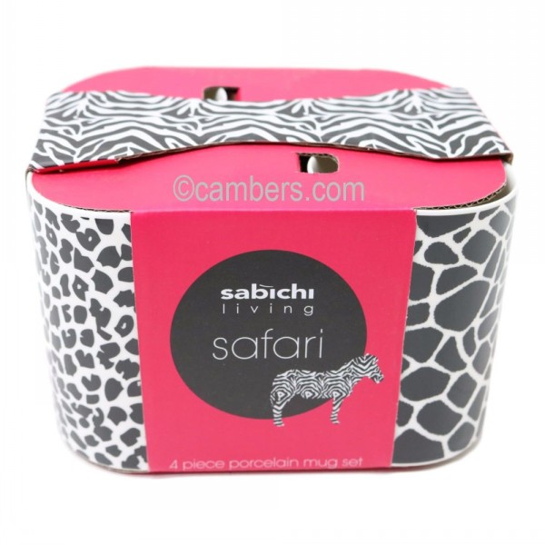 Sabichi Mug Set 4pcs Safari | Cambers Country Store