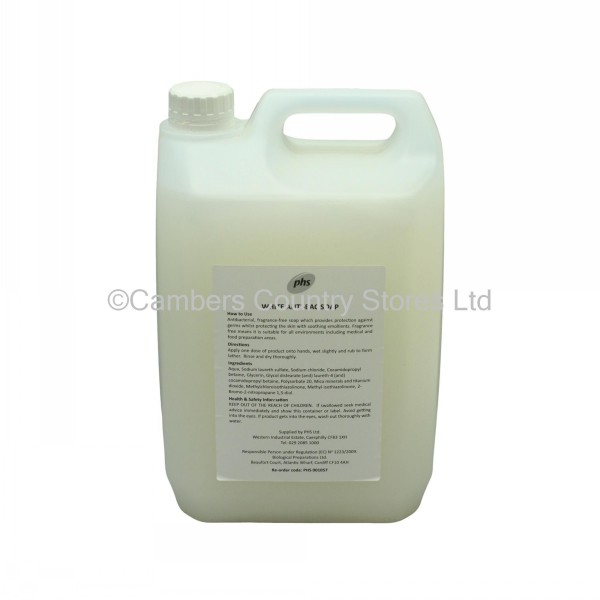 PHS Antibacterial Liquid Soap 5 Litre | Cambers Country Store