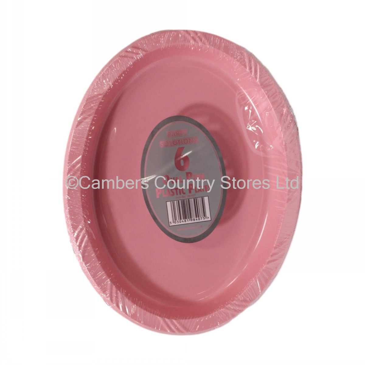 PPS Plastic Plates Oval Pink 6 Pack | Cambers Country Store