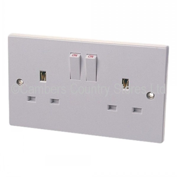 Dencon 2 Gang Switch Socket 13 Amp | Cambers Country Store