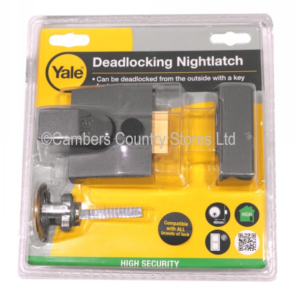 Yale Deadlocking Standard Nightlatch Lock 40mm | Cambers Country Store