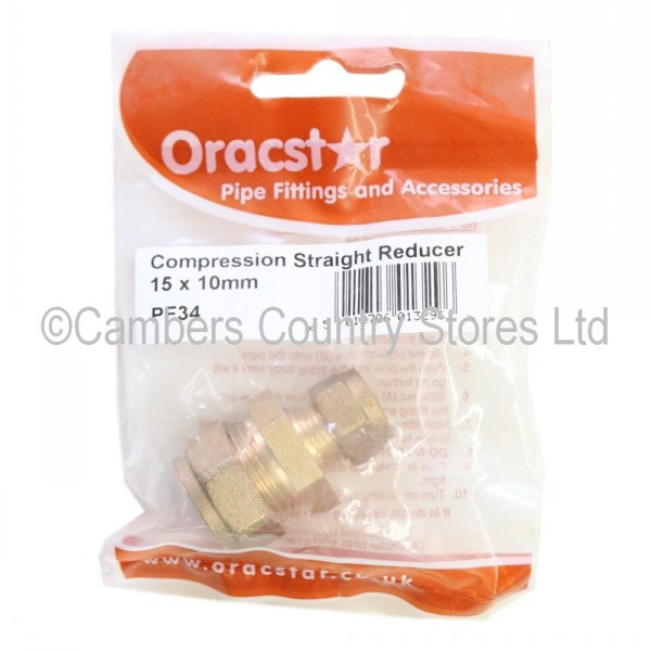 Oracstar Compression Straight Reducer 15mm x 10mm | Cambers Country Store