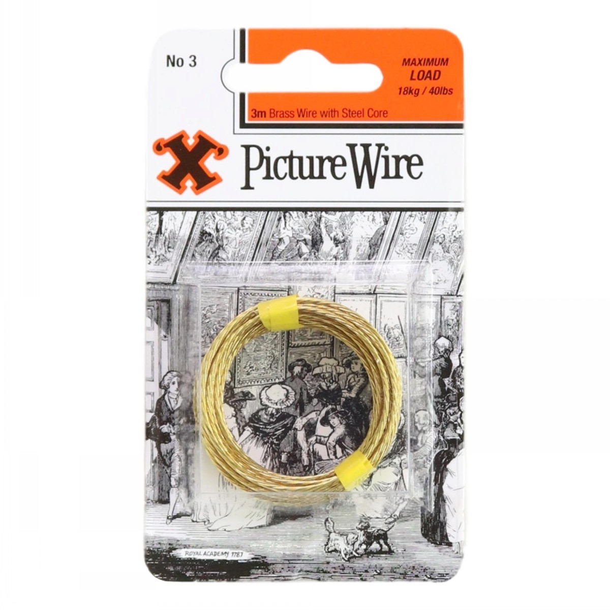 X Picture Wire No. 3 Brass 3 Metre | Cambers Country Store