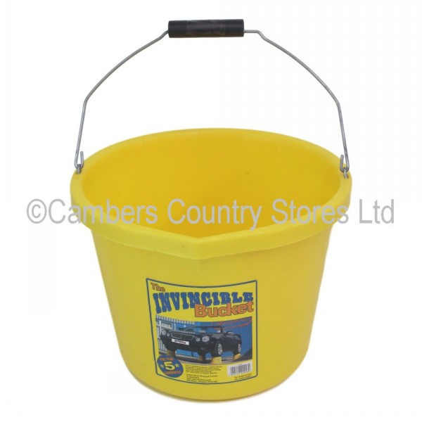 Bucket Invincible Yellow Plastic 3 Gallon | Cambers Country Store