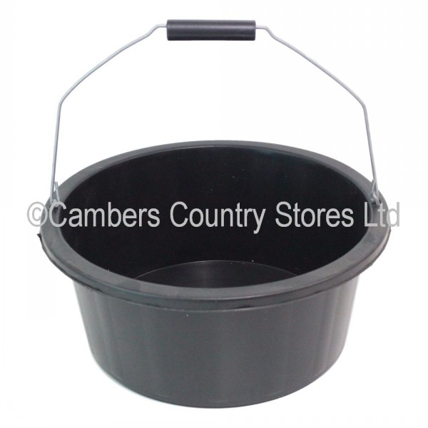 Bucket Black Plastic 3 Gallon Shallow | Cambers Country Store