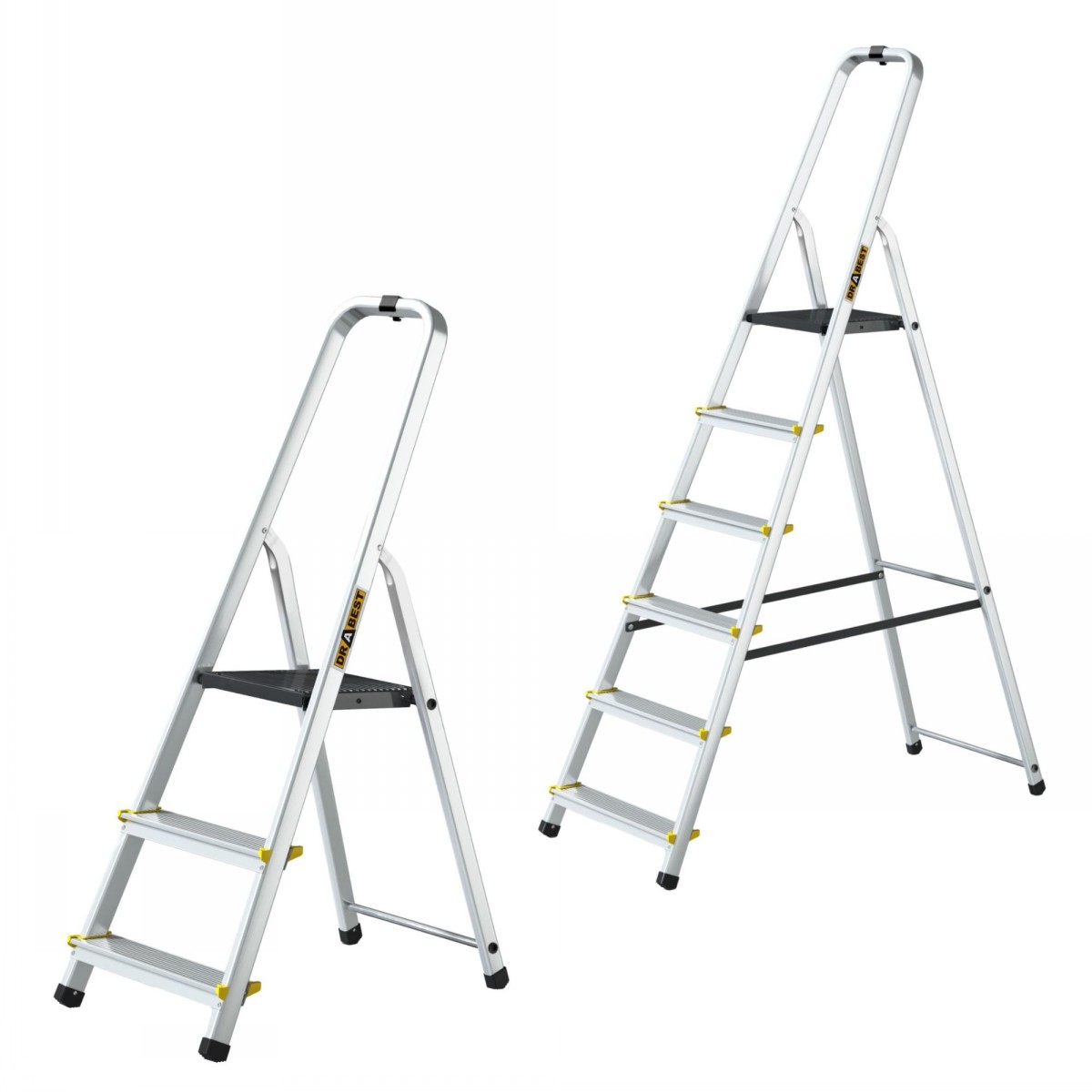 Drabest Aluminium Step Ladder 150kg EN131 | Cambers Country Store