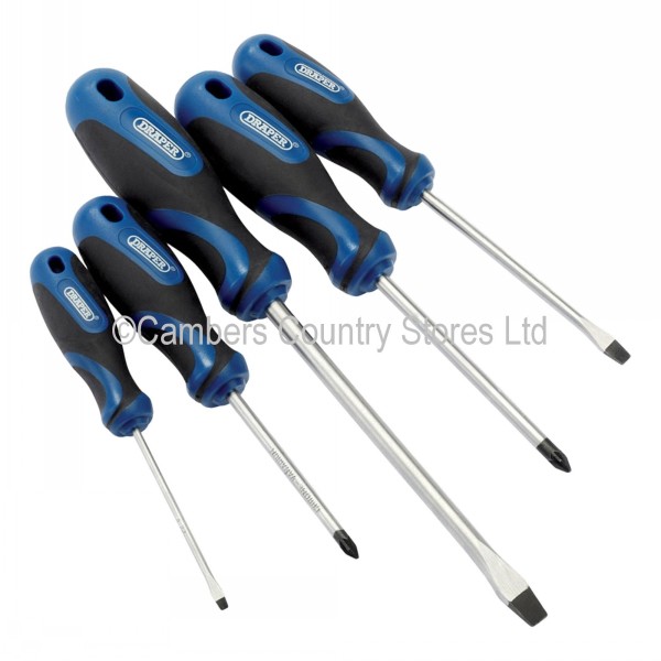 Draper Screwdriver Set Soft Grip 5 Piece | Cambers Country Store