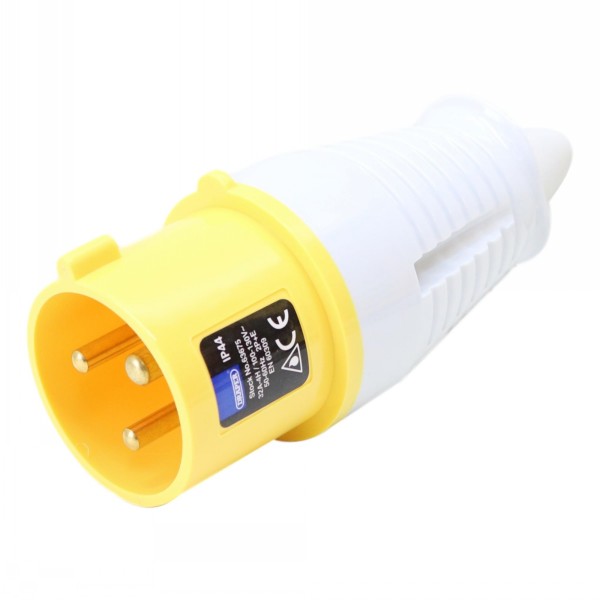 Draper Site Plug Yellow 110v 32 Amp | Cambers Country Store