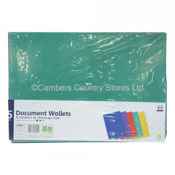 Just Stationery Document Wallets 5 Pack | Cambers Country Store