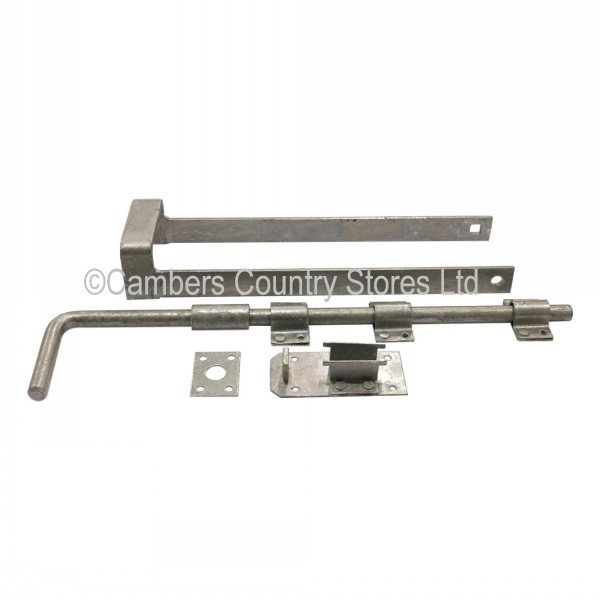 Eliza Tinsley Double Gate Fastener Set Galvanised 18" | Cambers Country ...