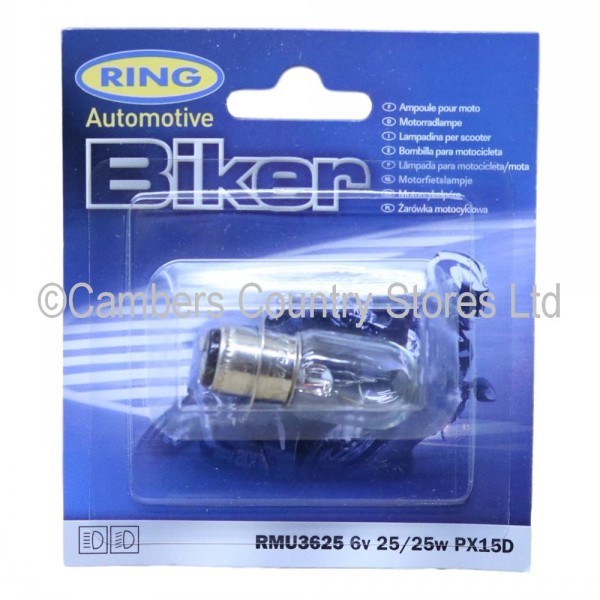 Ring RMU3625 Motorbike Bulb 6v 25/25w | Cambers Country Store