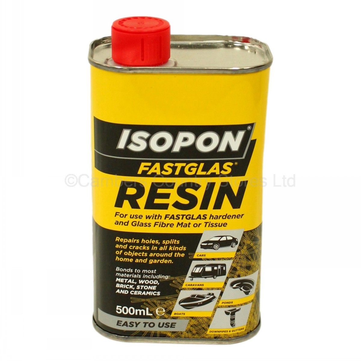 Isopon Fastglas Resin 500ml | Cambers Country Store