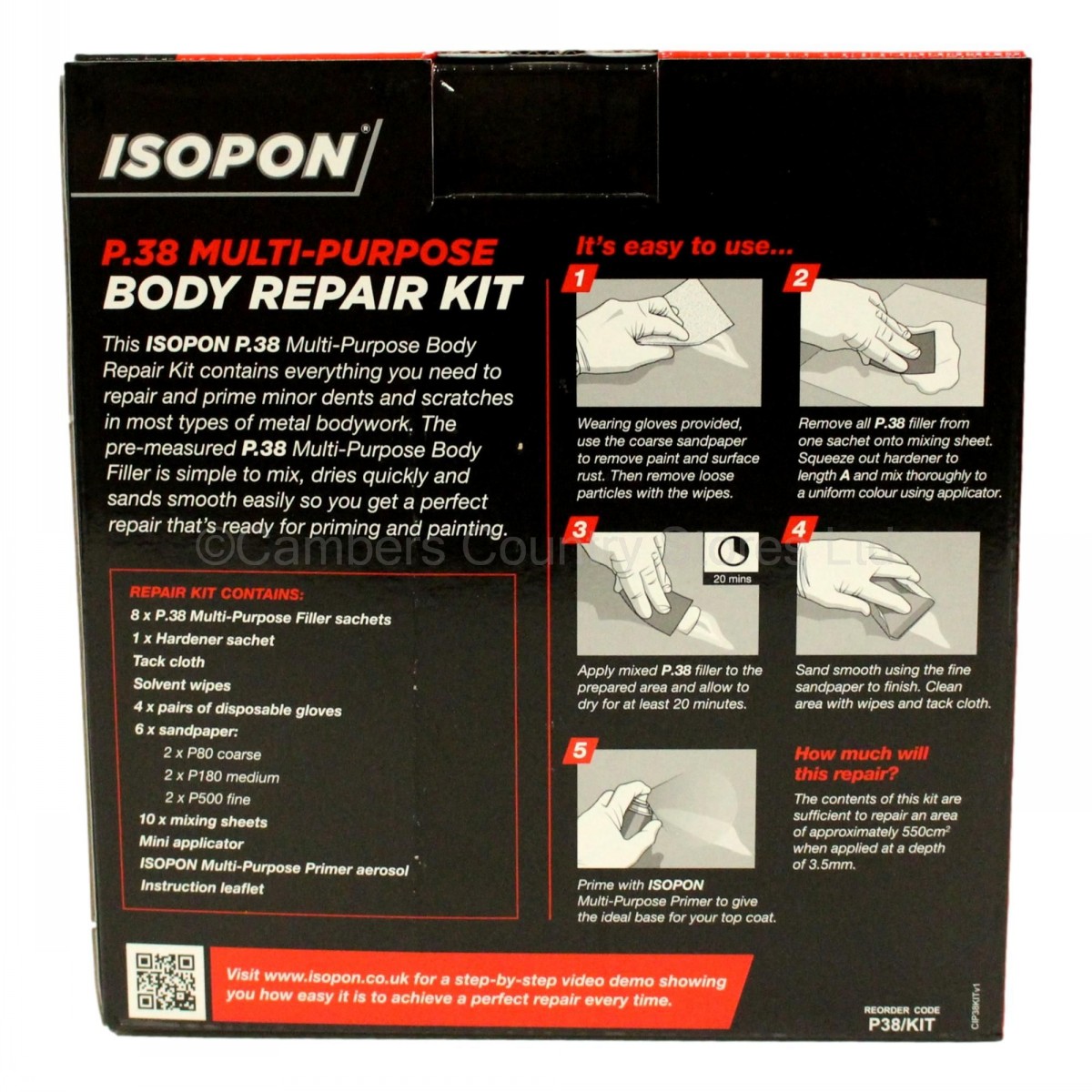Isopon P38 Multi Purpose Body Repair Kit | Cambers Country Store