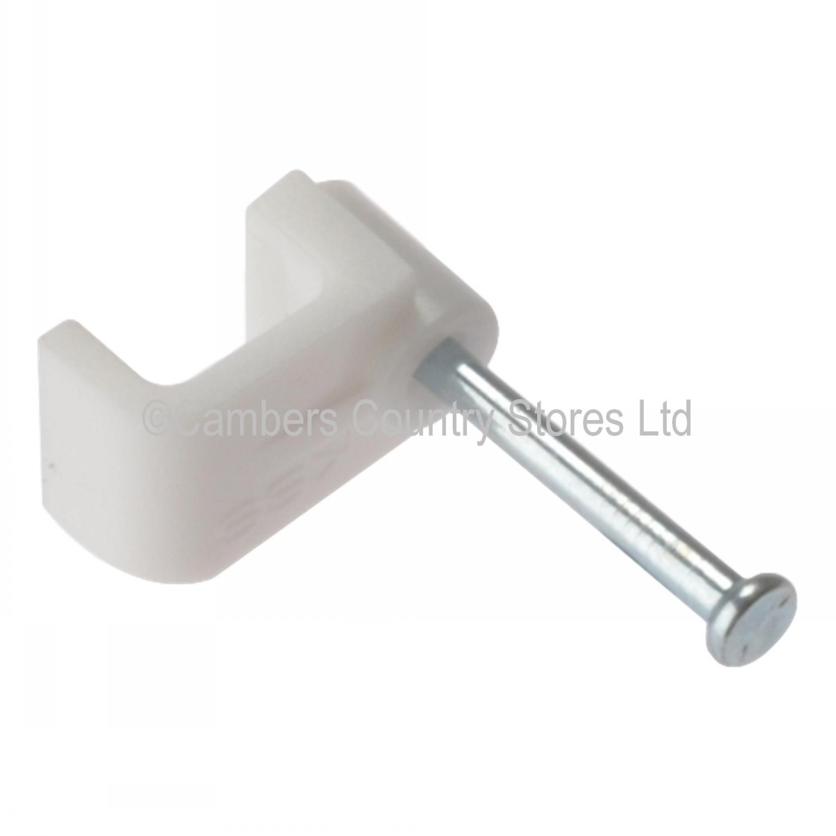 Cable Clips White Flat | Cambers Country Store