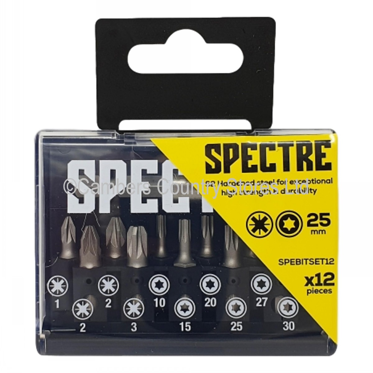 Spectre Screwdriver Bit Set Mixed 12 Piece | Cambers Country Store