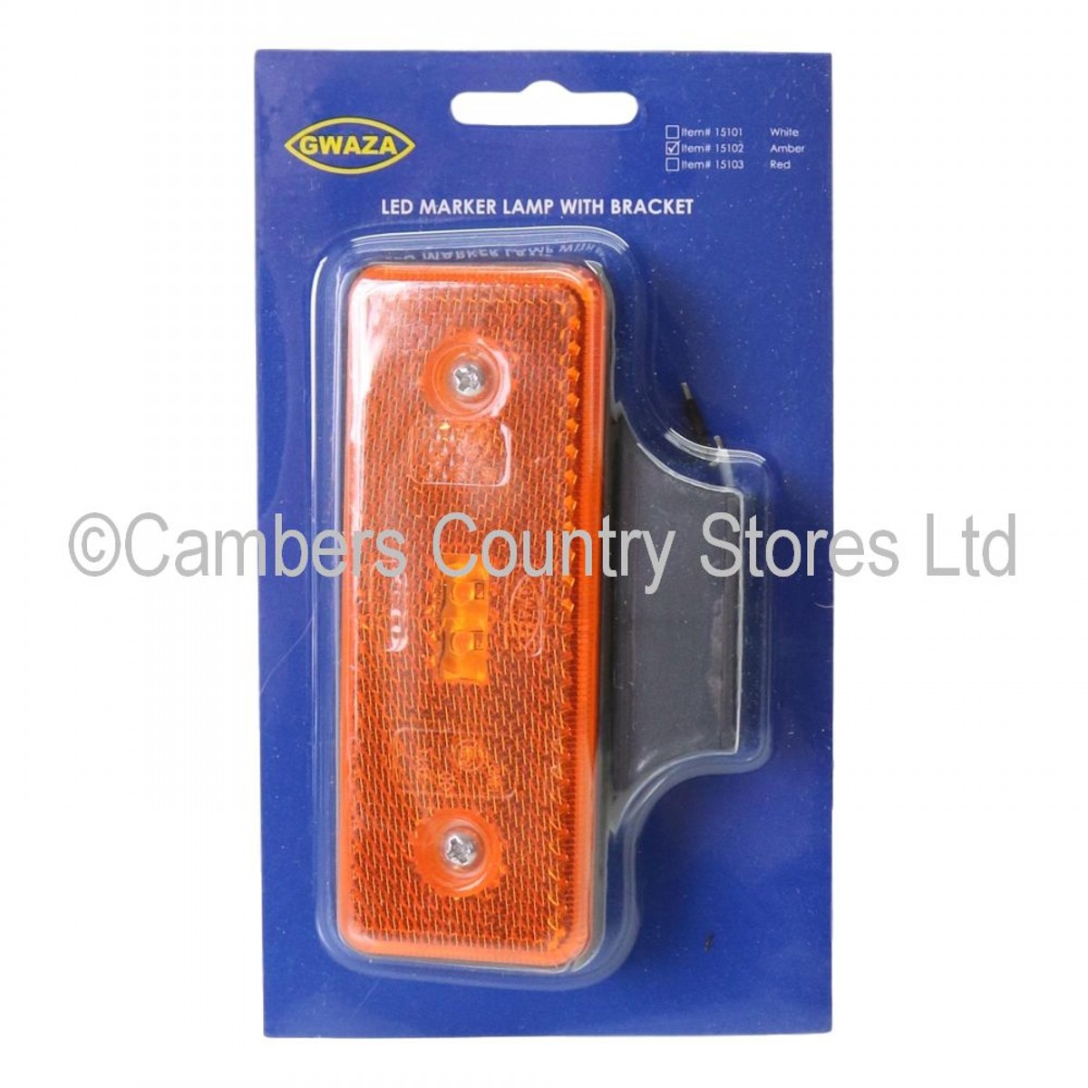 LED Side Marker Lamp With Bracket Amber 12/24v | Cambers Country Store