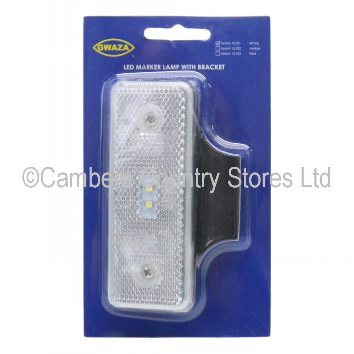 LED Side Marker Lamp With Bracket White 12/24v | Cambers Country Store