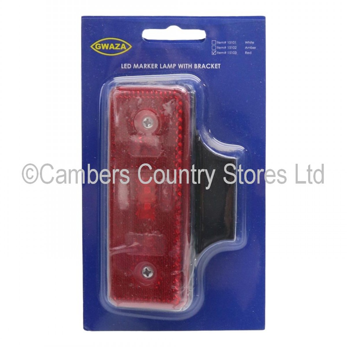 LED Side Marker Lamp With Bracket Red 12/24v | Cambers Country Store