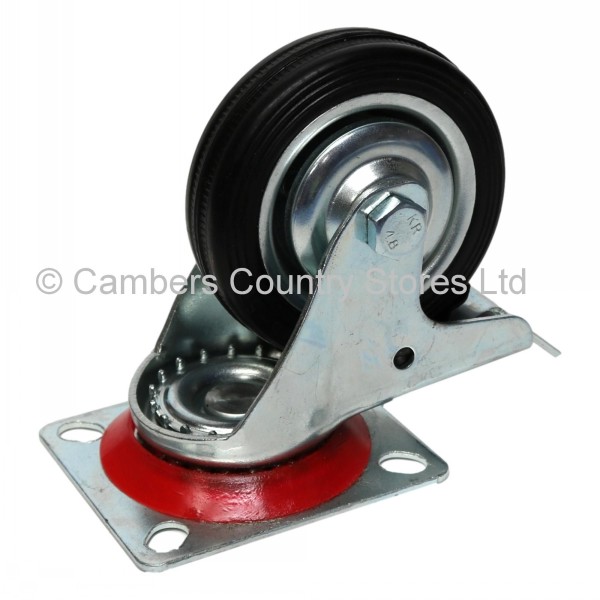 Castor Wheel Swivel & Brake 75mm | Cambers Country Store