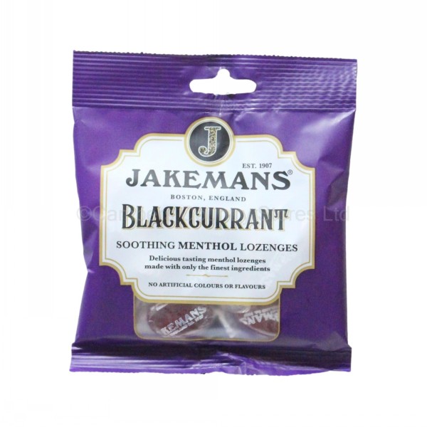 Jakemans Menthol Lozenges 73g Blackcurrant | Cambers Country Store