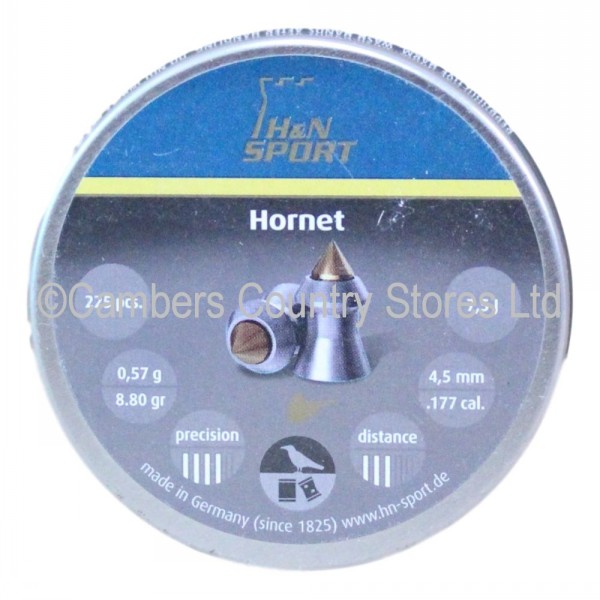 H & N Air Rifle Pellets Hornet .177 x 225 | Cambers Country Store