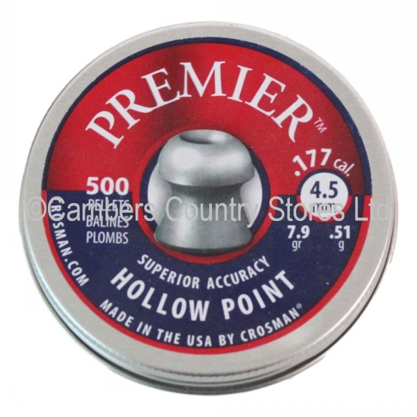 Crosman Premier Hollow Point Air Rifle Pellets .177 x 500 | Cambers ...