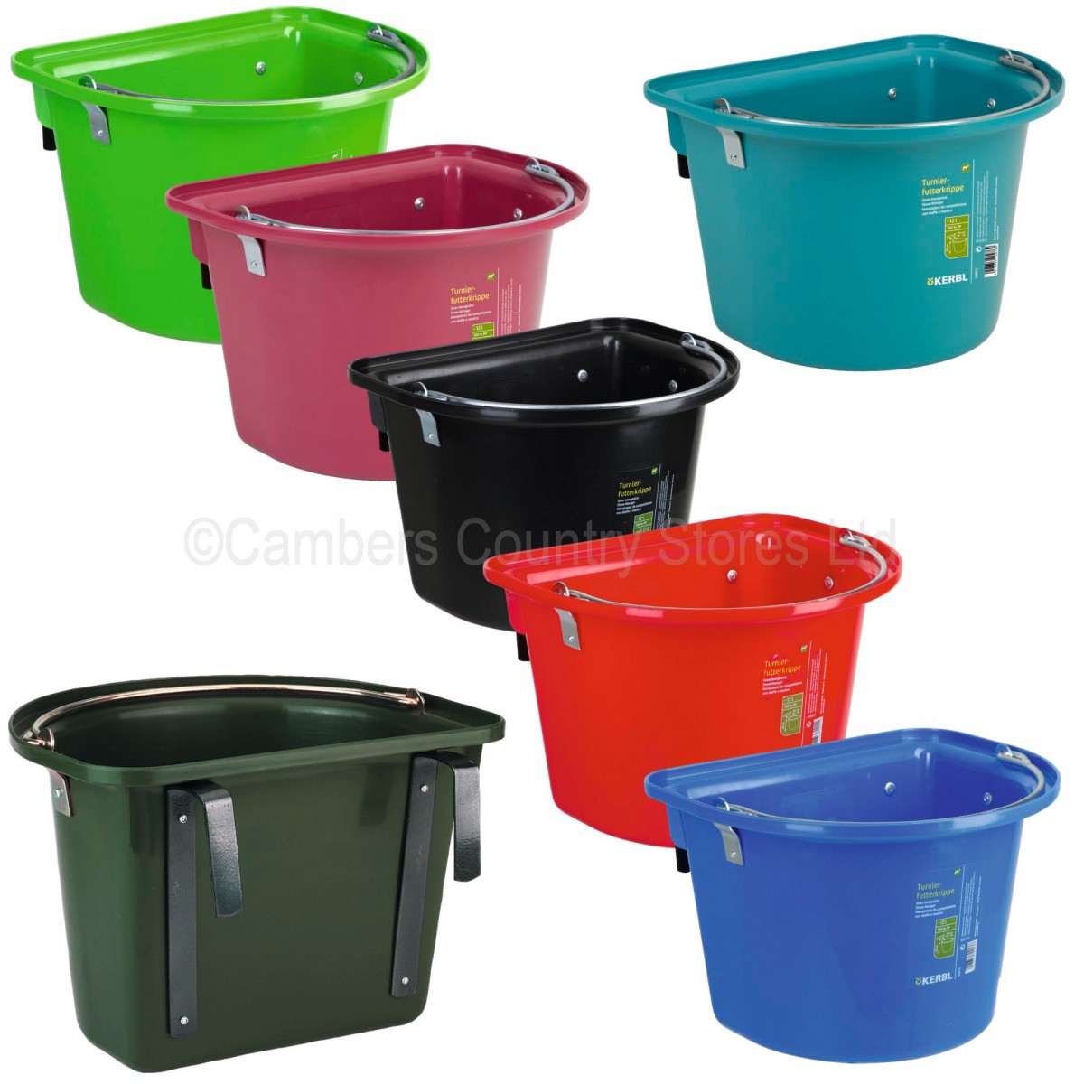 Kerbl Door Feeding Bucket With Hook On & Handle 12L | Cambers Country Store