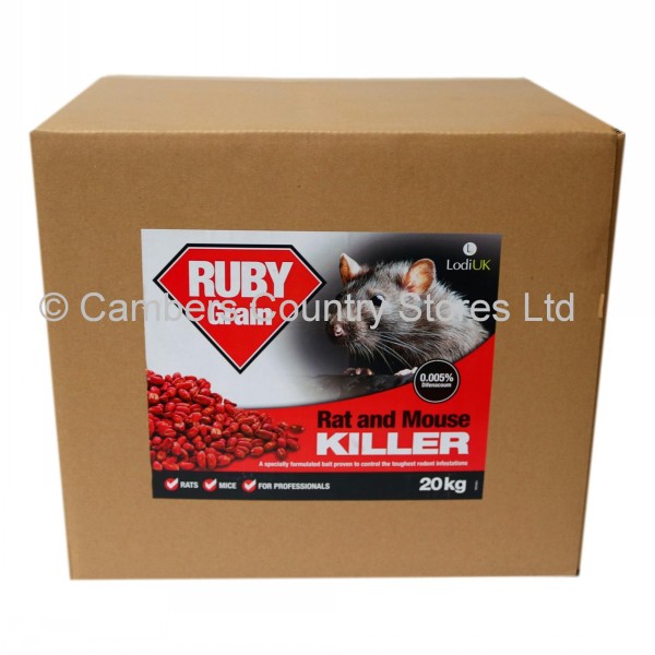 Lodi Ruby Grain Rat & Mouse Killer 20kg (2 x 10kg) | Cambers Country Store