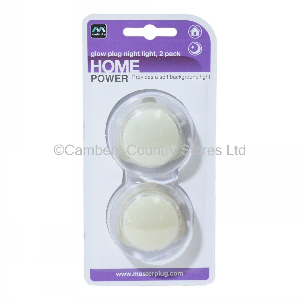 Masterplug Night Light Plug In Soft Glow 2 Pack | Cambers Country Store