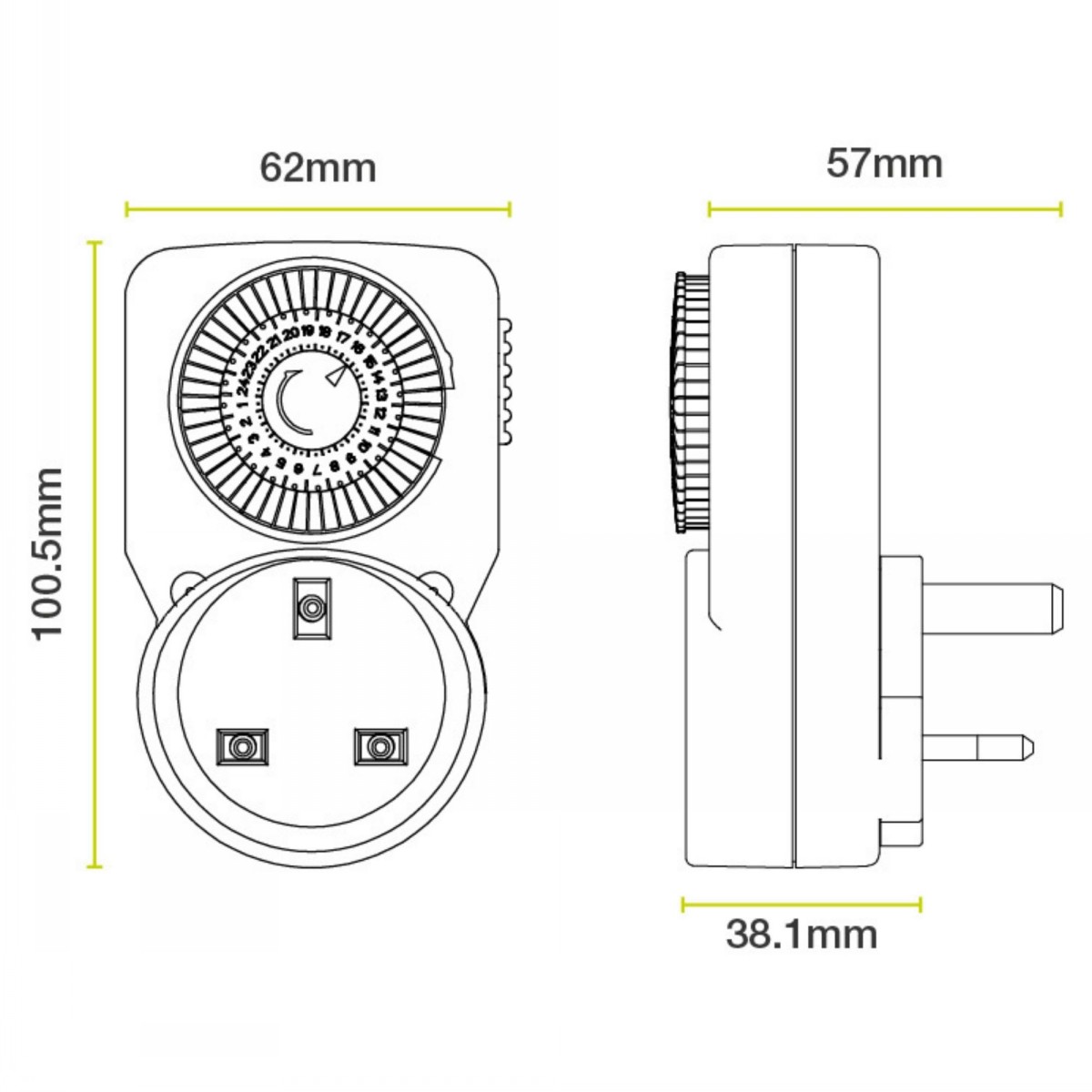 Masterplug Mechanical Timer 24 Hour | Cambers Country Store