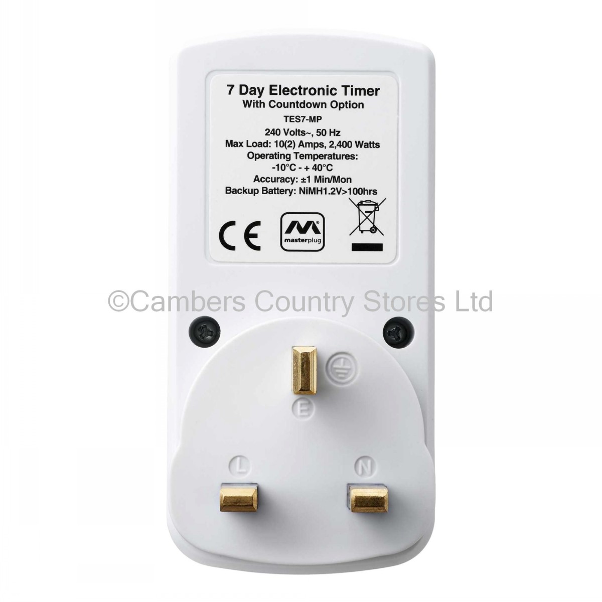 Masterplug Electronic Timer 7 Day Programmable | Cambers Country Store