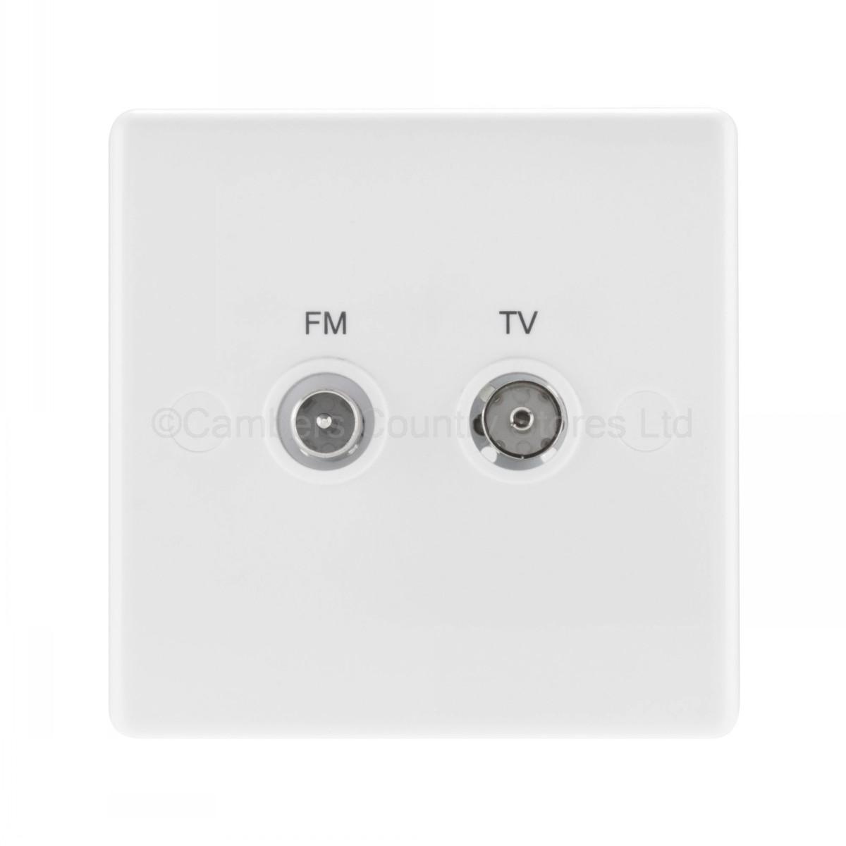 BG Rounded Edge Outlet 2 Gang FM/TV Socket | Cambers Country Store