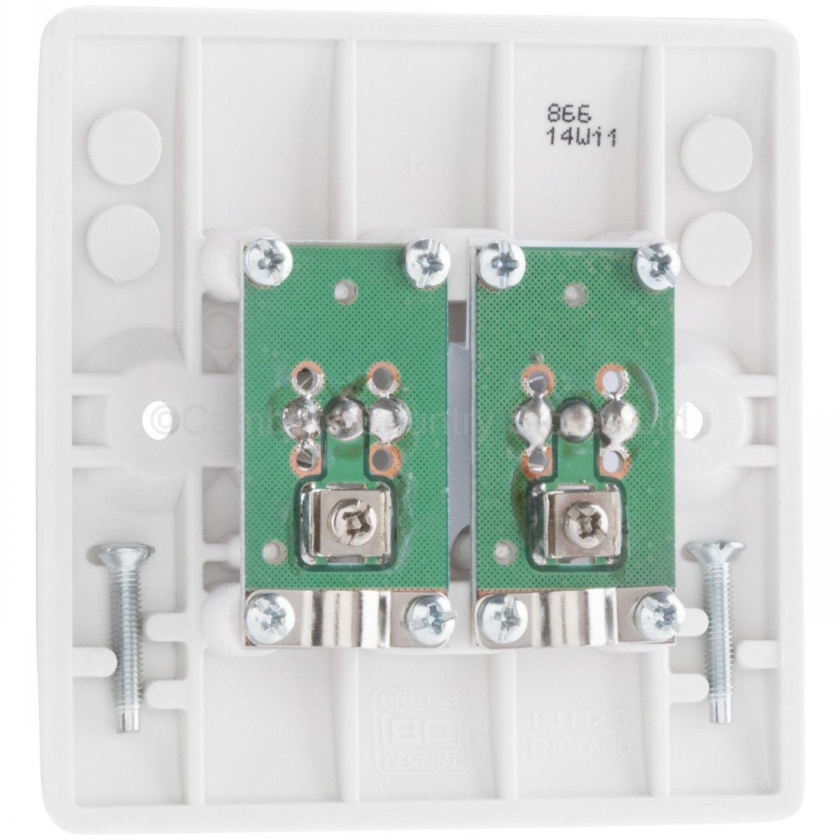 BG Rounded Edge Outlet 2 Gang FM/TV Socket | Cambers Country Store