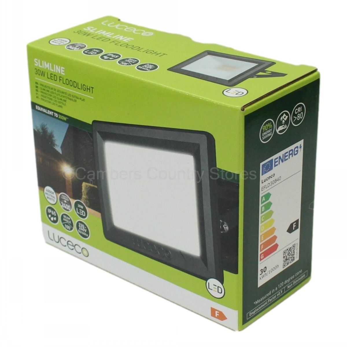 Luceco ECO LED Slimline Floodlight 30w | Cambers Country Store