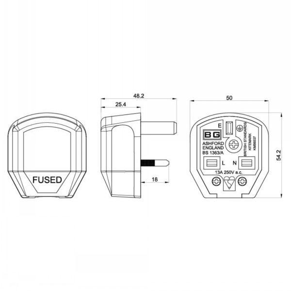 Masterplug 3 Pin Plug Heavy Duty 13A | Cambers Country Store
