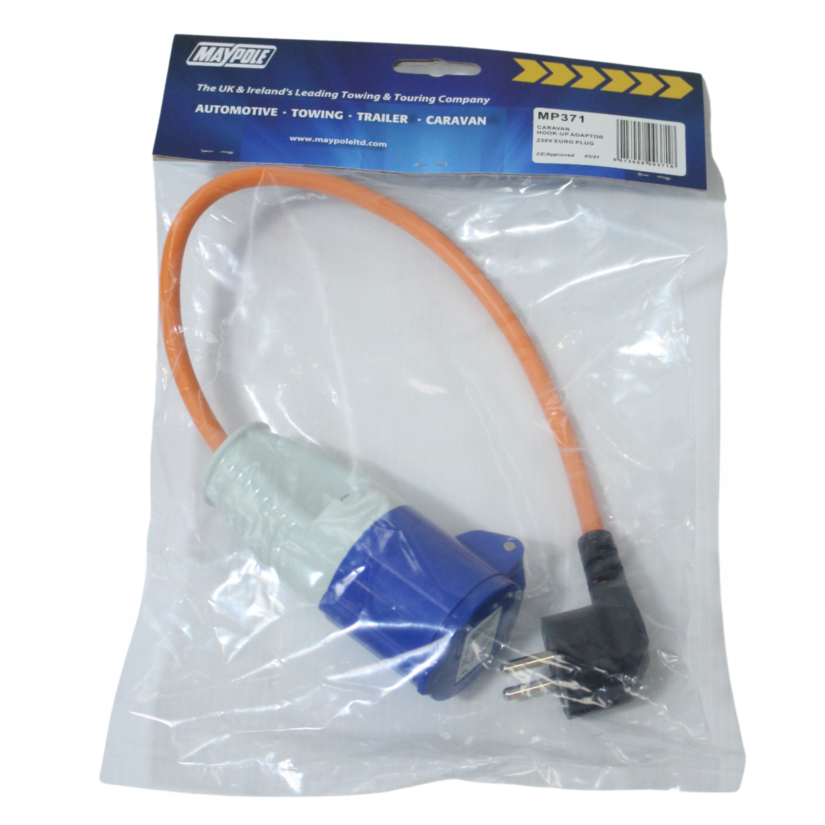 Maypole Site Socket Blue 240v 16 Amp To EU Plug | Cambers Country Store