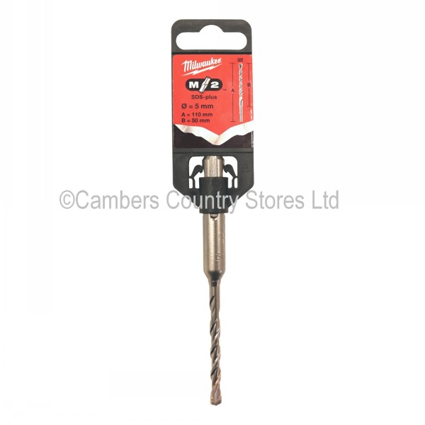 Milwaukee SDS Drill Bit M2 5mm 110mm | Cambers Country Store