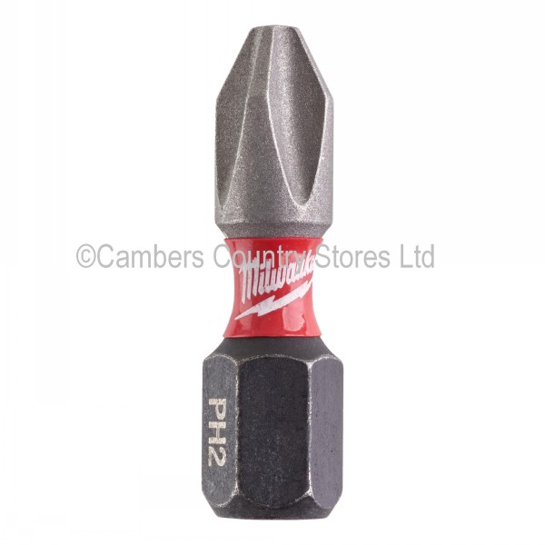 Milwaukee Shockwave 25mm PH2 Screwdriver Bits 2 Pack | Cambers Country ...
