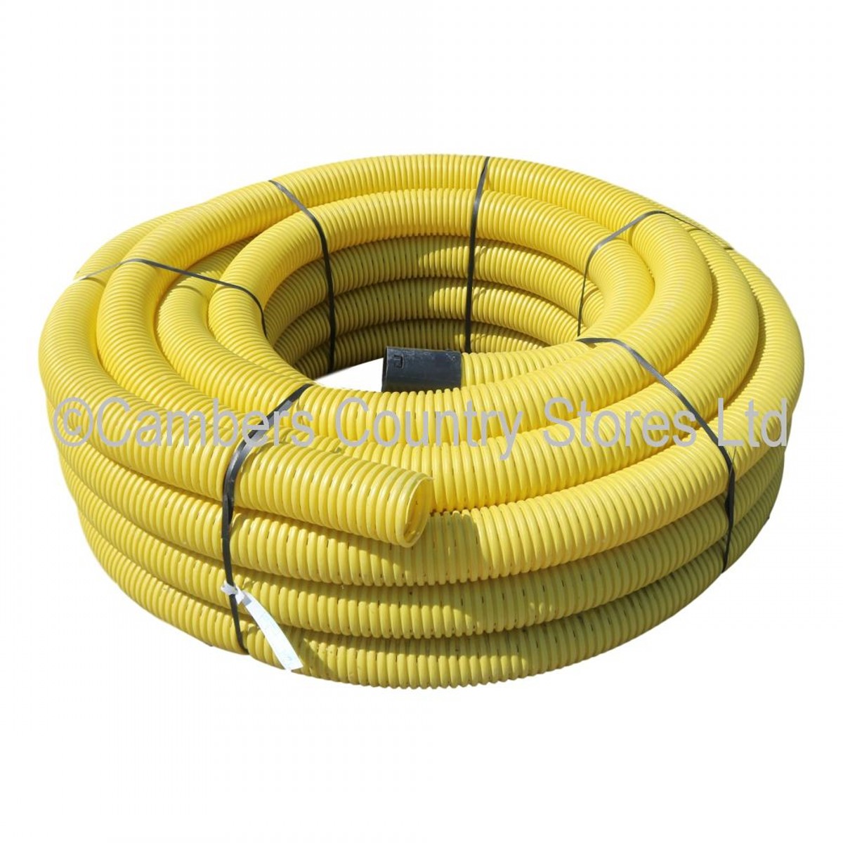 Twinwall Gas Pipe Duct Yellow 100mm x 50m | Cambers Country Store