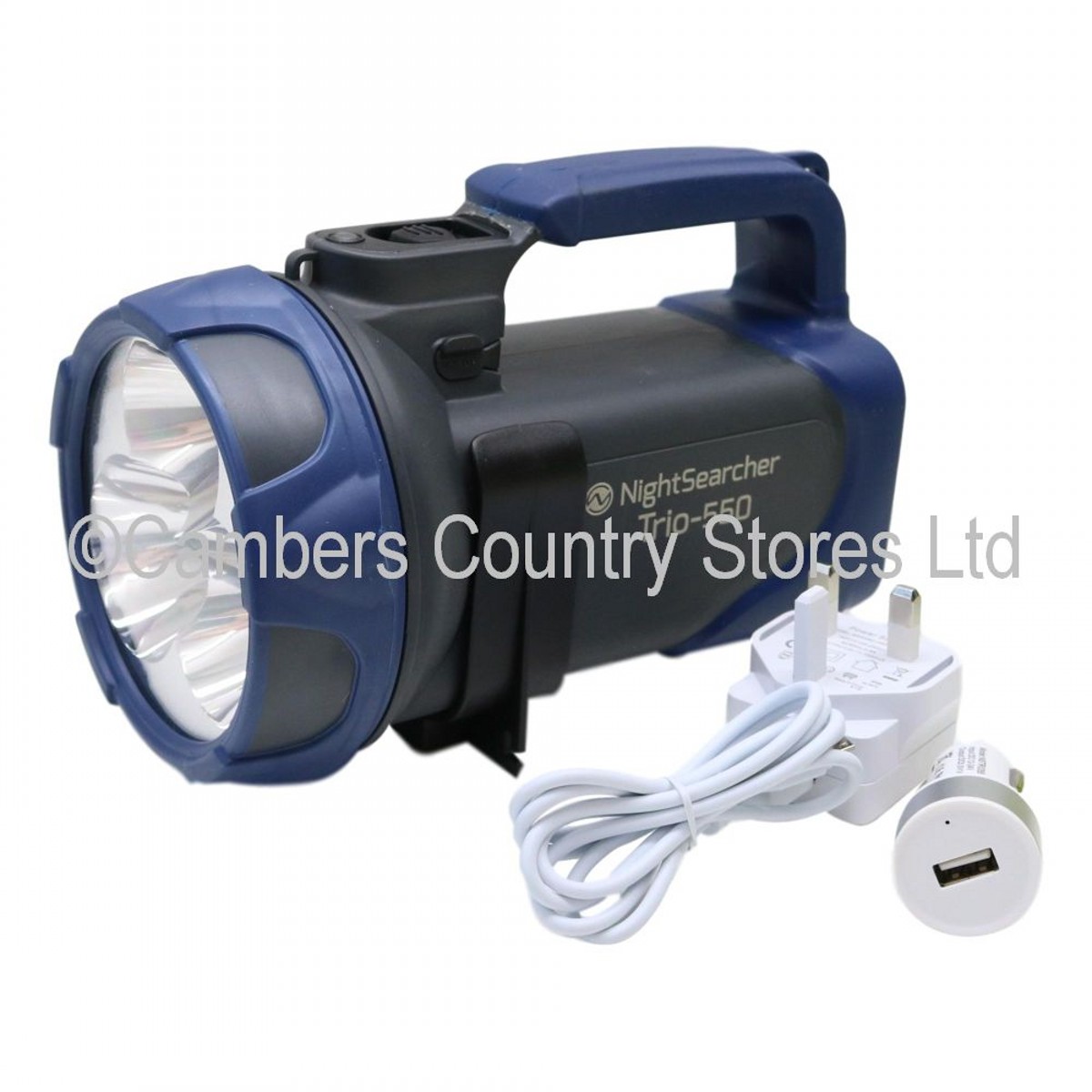 Nightsearcher Trio 550 Torch With Mains Charger | Cambers Country Store