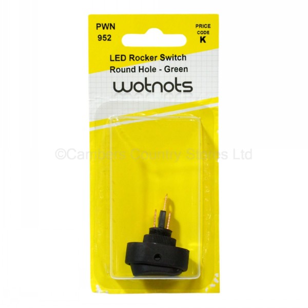 Wotnots Rocker Switch On/Off Green LED | Cambers Country Store