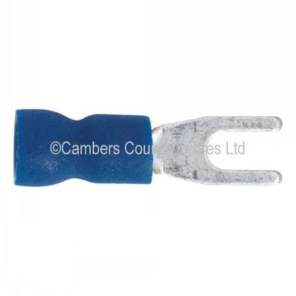 Sealey Terminals 100 Pack Easy Entry Fork 3.7mm Blue | Cambers Country ...