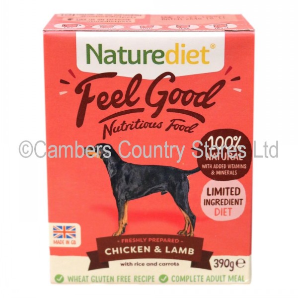 Naturediet Wet Adult Chicken & Lamb 390g | Cambers Country Store