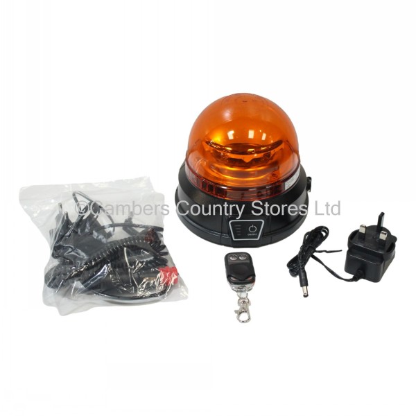 Sparex Rechargeable LED Amber Beacon Magnetic | Cambers Country Store