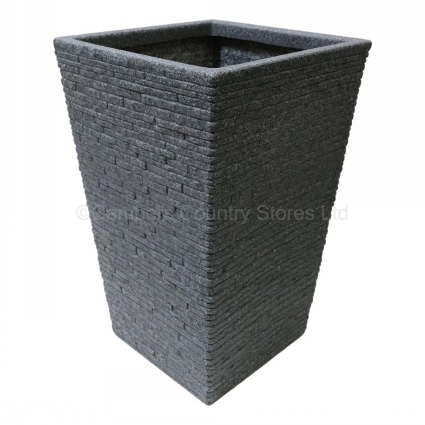 Sankey Plastic Planter Slate Effect Tall | Cambers Country Store