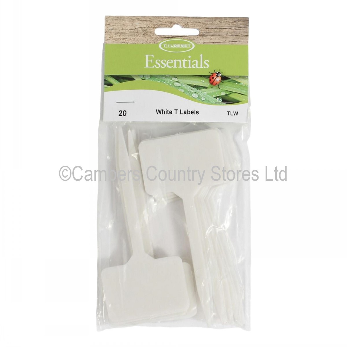 Plant Labels White Plastic T Type 20 Pack | Cambers Country Store
