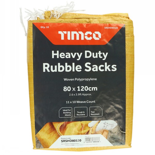 Timco Heavy Duty Rubble Sacks 10 Pack | Cambers Country Store