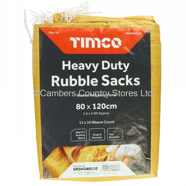 Shield Heavy Duty Rubble Sacks 10 Pack | Cambers Country Store