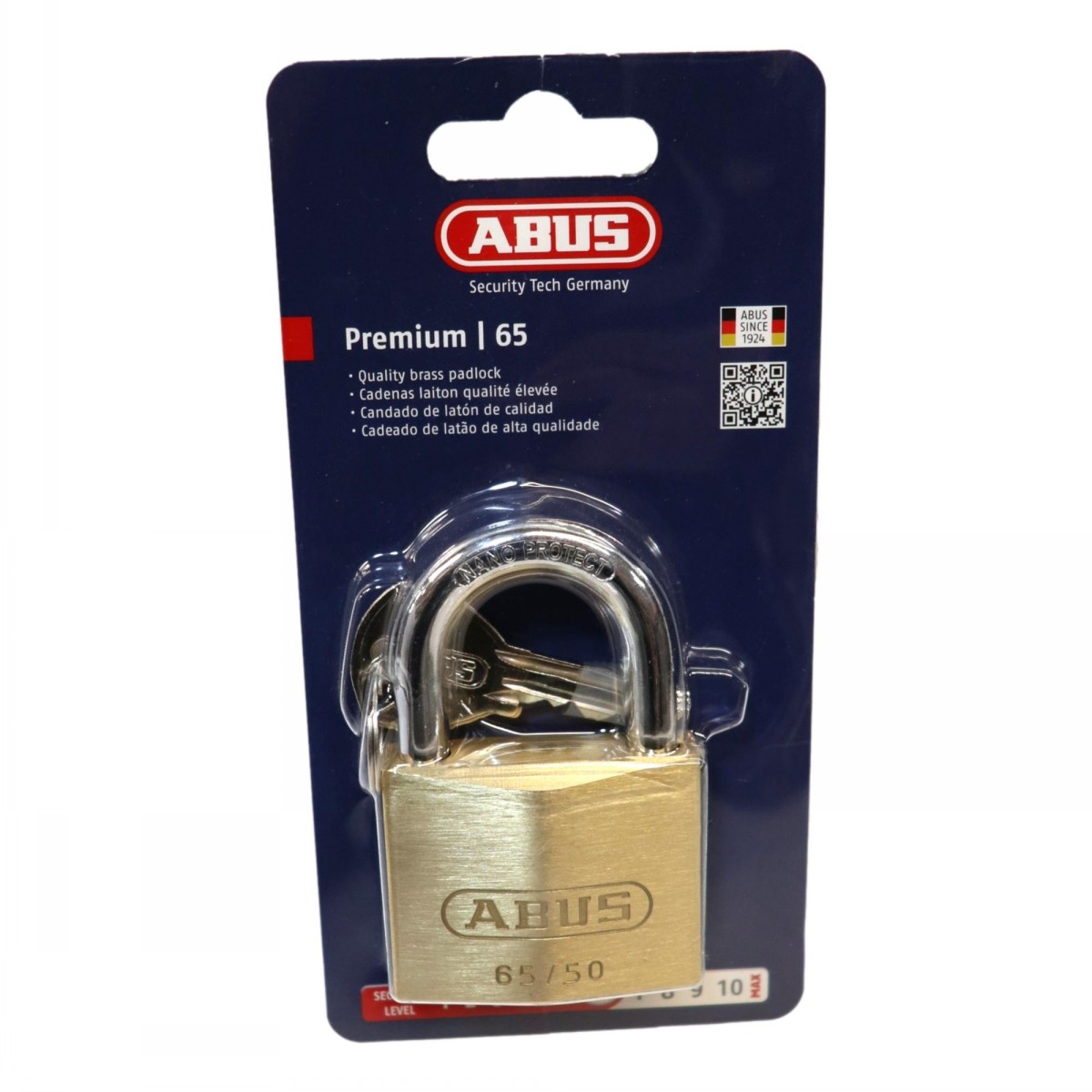 Abus Padlock 65/50 Brass | Cambers Country Store